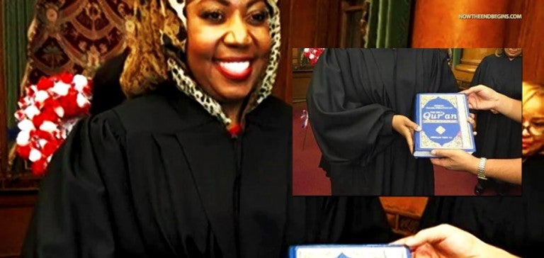 Muslim Judge Carolyn Walker-Diallo Sworn In On The Qu'ran Hiding ...