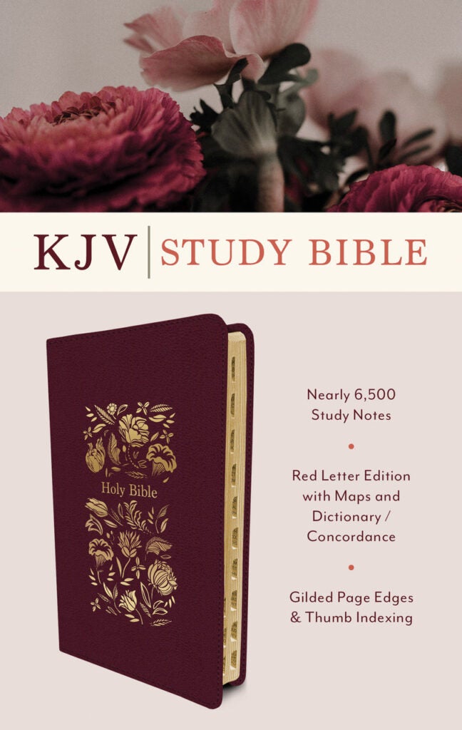 King James Study Bible - Indexed - Crimson Bouquet • Now The End Begins